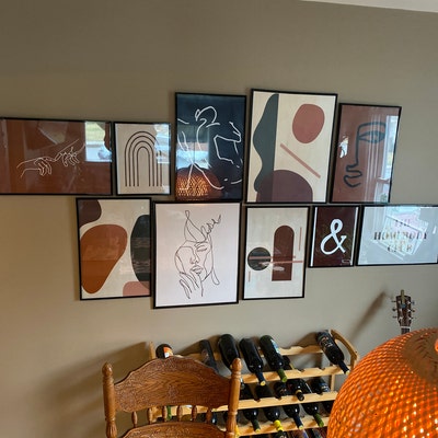 Color Block Set of 10 Prints Abstract Shapes Art Line Print - Etsy Canada