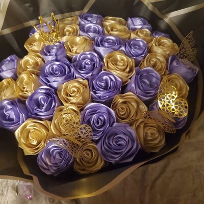 100 Roses Bouquet Ramo Buchon Quincencera Bouquet Sweet Sixteen Bouquet ...