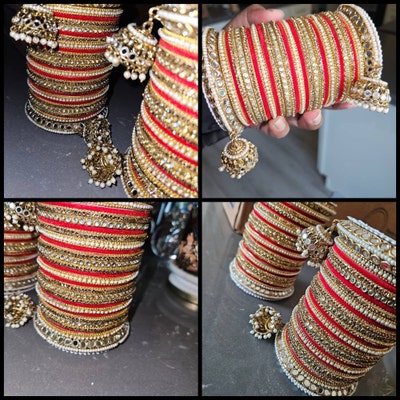 Indian Bangles Set / Bridal Bangles Set / Indian Jewelry / - Etsy