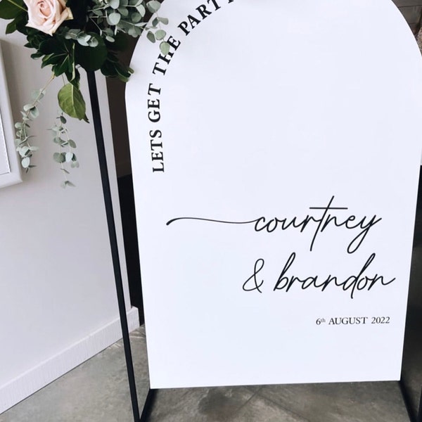 Sign Stand Welcome 5'x3' - Black Signage Stand - Wedding Sign Stand ...