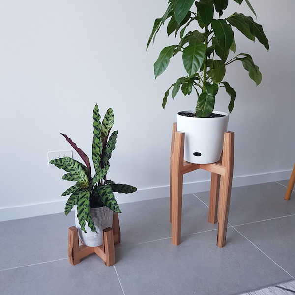 Mid-century Timber Plant Stand: Handcrafted Victorian Ash and American ...