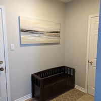 Large Earthy Ocean Art, 24 X 48 Inch Abstract Landscape Painting ...