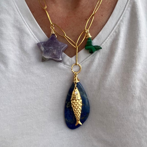 Gold Fish Charms,18k Gold Filled CZ Fish Pendant,fish Charm Bracelet ...