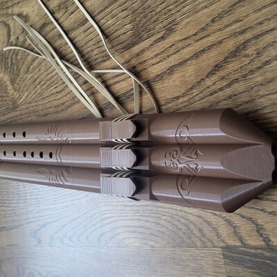 3D Printed Triple Flute Key of A Native American Style - Etsy