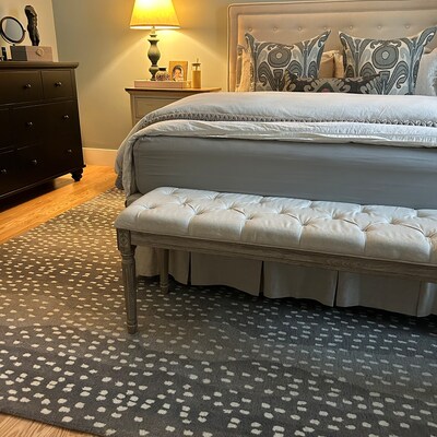 Antelope Rug Blue Wool Area Rug Runner Handmade, Grey Antelope 8x10 ...