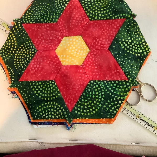 EPP Flower Garden Quilt Block Pattern - Etsy