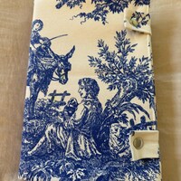 Toile De Jouy Fabric,book Sleeve, Book Bag, Book Purse, Book Protector ...