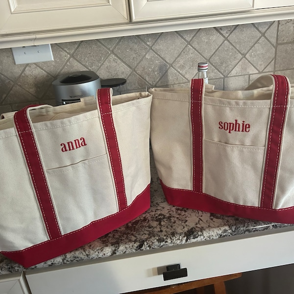 Personalized Canvas Tote, Ironic Boat Bag, Monogram Canvas Tote Bag ...