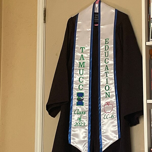 TAMUCC 2026 Custom Embroidered Stole - Etsy
