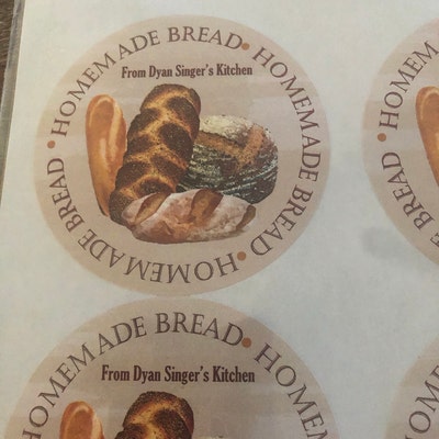 Personalized Bread Stickers, Homemade Bread Labels, Sourdough Bread ...