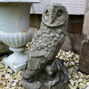 Pair of Stone Gnome Statues Outdoor Dwarf Sprite Decoration Garden ...