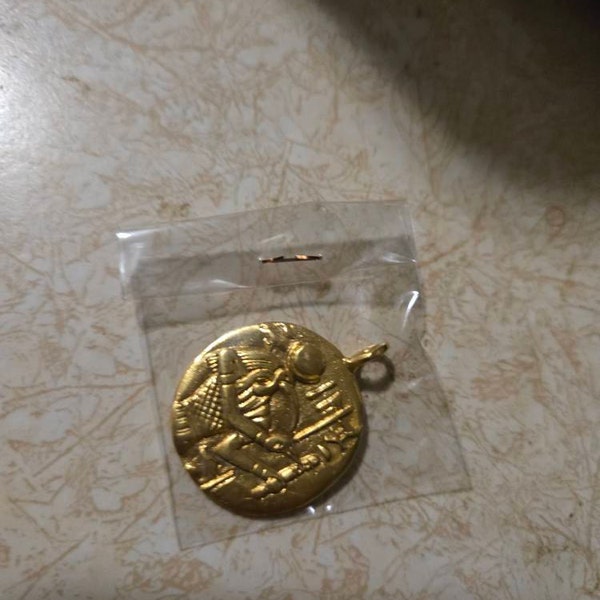 Janus Pendant - Gold Coin - Gold Coin Medallion - Etsy