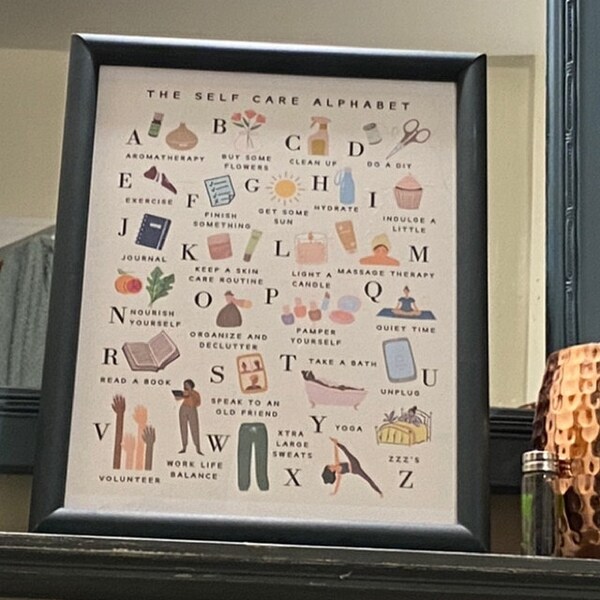 The Self Care Alphabet | Self Care Abc's Poster | Digital Download - Etsy
