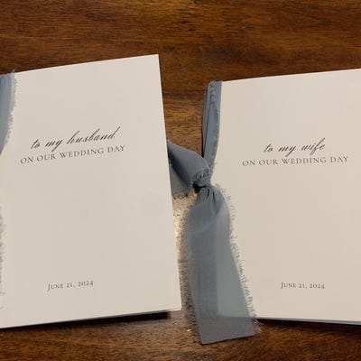 Handmade Paper Vow Books Set of 2 His and Hers Personalized Vow Books ...