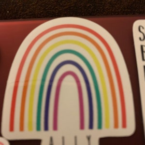 Ally Sticker LGBT Pride Ally Sticker LGBTQ Pride Month Rainbow Sticker ...