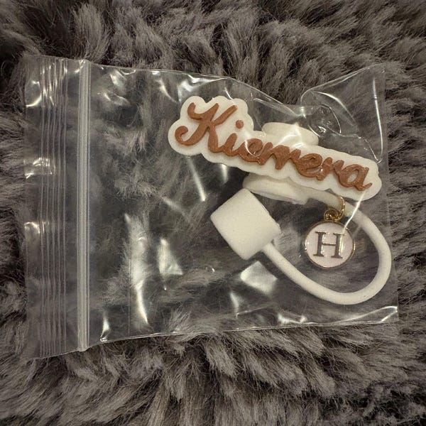 3D Printed Name Straw Topper,personalized Straw Cap With Letters Charms ...