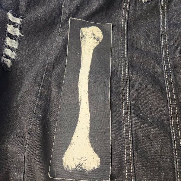 Humerus, Arm Bone, Patch, Upper Arm Bone, Cloth Patch, DIY, Punk Patch ...