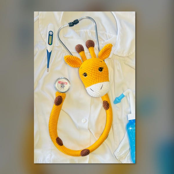 Crochet Giraffe Stethoscope Cover Pattern: Fun Doctor Gift (PDF Pattern ...