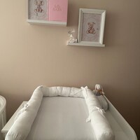 Pink Changing Mat in Fabric, Changing Pad With Accessory Baskets, Baby ...