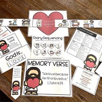 Jesus Walks on Water Bible Story Bundle, 5-day Bible Lesson, Sequencing ...