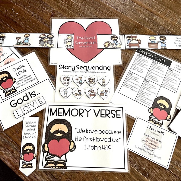 The Parable of the Good Samaritan Bible Lesson, Valentine's Day Bible ...