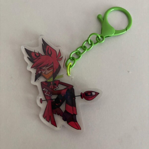 DOUBLE-SIDED Alastor Acrylic Keychain! the Radio Demon Hazbin Hotel ...