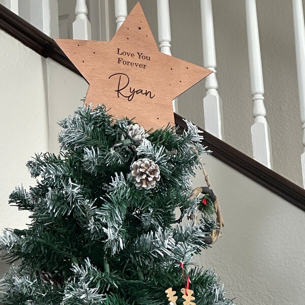 PHOTOGRAPH STAR Family Star Topper Personalized Tree Topper Unique Tree ...