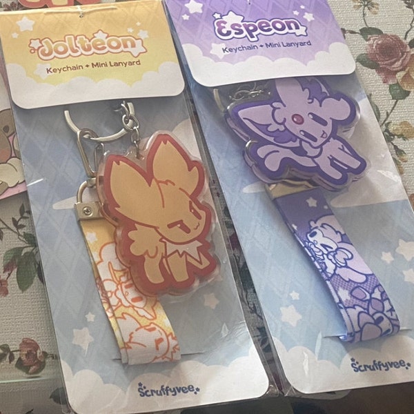 Chibi Eeveelution Lanyard Keychain - Etsy