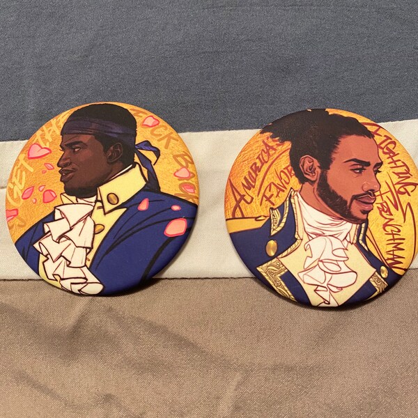 Hamilton Musical Velvet Silk Matte Pin Buttons (alexander Hamilton ...