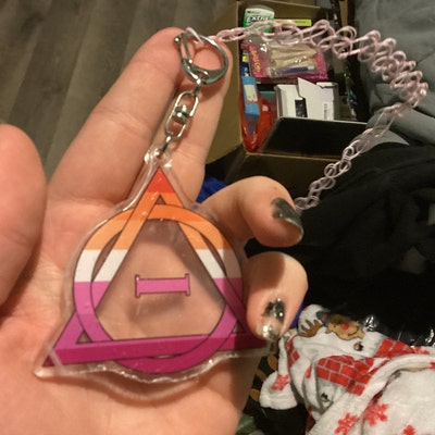Therian Theta Delta Symbol Pride/lgbtq Double-sided Keychain - Etsy