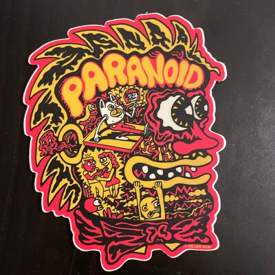 Paranoid Sticker - Etsy