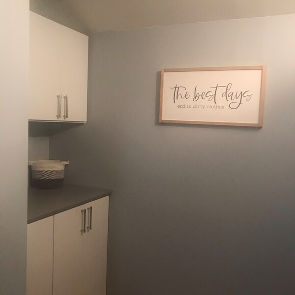 Laundry Sign, Laundry Room Decor, Laundry Room Sign, the Best Days End ...