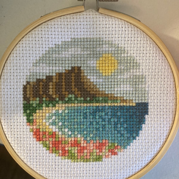 Diamond Head Cross Stitch Pattern - Etsy