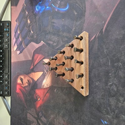 Cross Peg Solitaire Handmade Wooden Brain Teaser Cracker Barrel Game ...