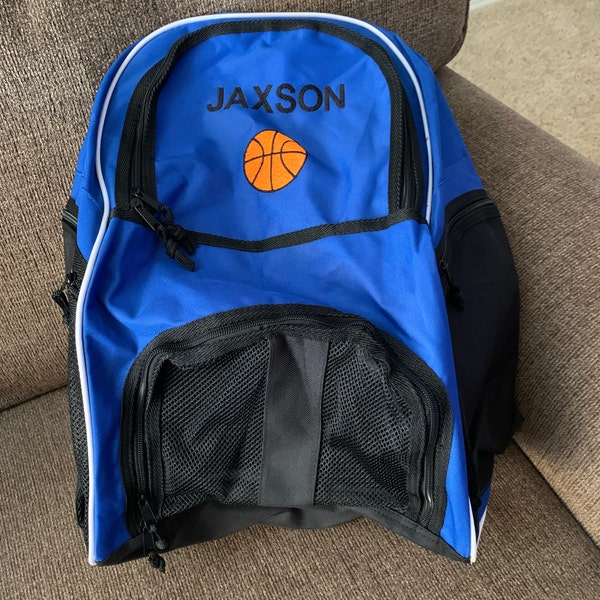 Personalized Basketball Backpack With Name & Embroidered Basketball ...