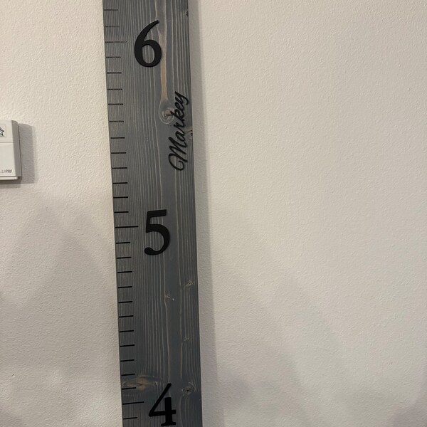 Growth Chart Ruler 3D | Playroom Decor | Wall Ruler | Personalized Wood ...