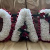 SNOWMAN or SANTA HEART Memorial Flower Wreath Funeral Xmas Tribute With ...