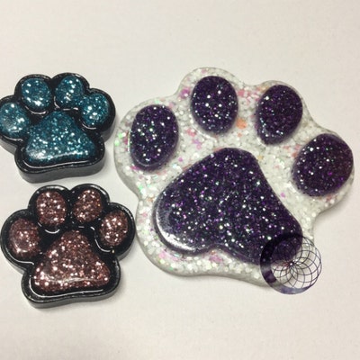 Large Paw and 2 Smaller Paws Handmade Flexible Plastic Resin Mold - Etsy