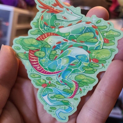 Water Dragon Sticker Transparent Stickers Vinyl Waterproof Serpent ...