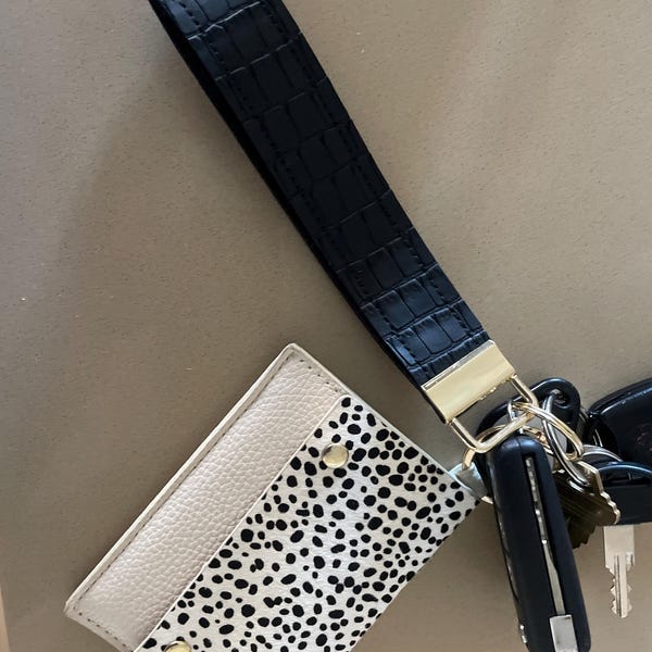 Neutral Cream Beige Key Wristlet | Key Fob Holder | Wristlet Key Chain ...