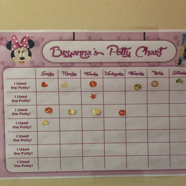 Mickey Mouse Potty Chart - Potty Training Chart - Potty Reward Chart ...