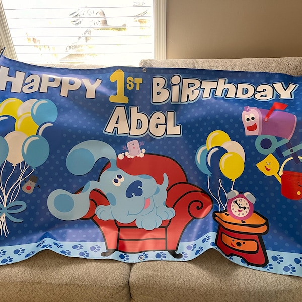 Blue's Clues Birthday Banner, Blue's Clues Party Banner, Blue's Clues Banner, Birthday Banner ...