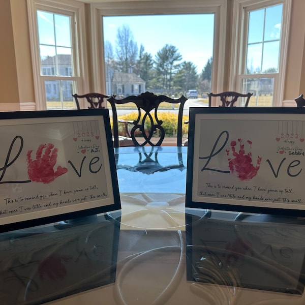 Love Handprint Art Poem, Happy Valentine's Day 2025, Baby Toddler Kid ...