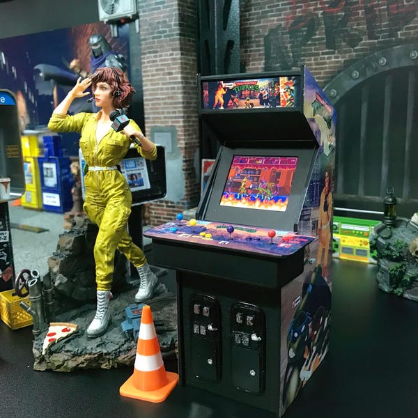 1/12 Scale Doll's House Miniature Atari Dig Dug Arcade Machine Cabinet ...