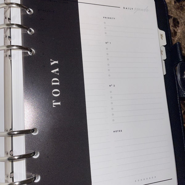 Minimal Planner Page Marker | Black Snap in Today Planner Bookmark for ...