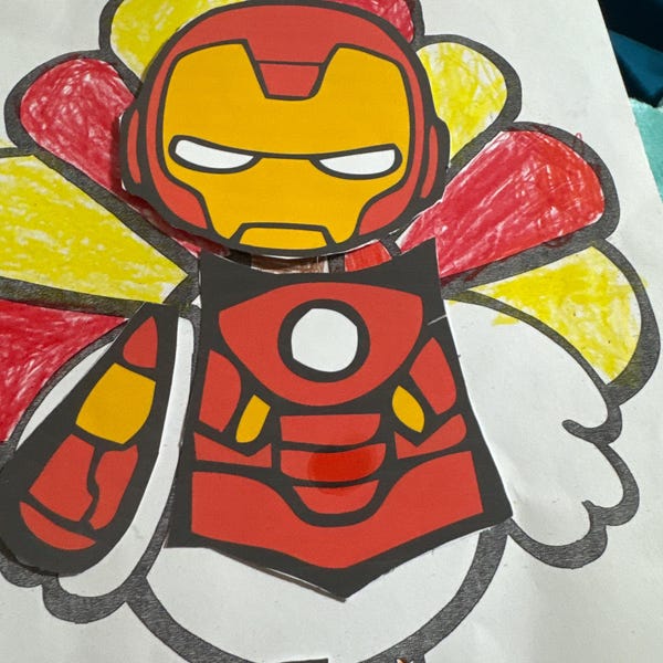 Disguise a Turkey-iron Man Template | Thanksgiving Craft Printable ...