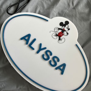 Custom Large 3D Printed Disney Cast Member Name Tag Fairy Tale Wedding ...