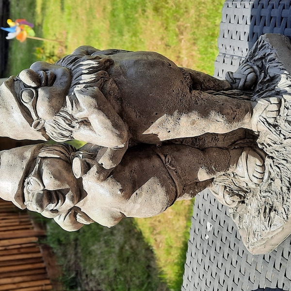 Garden Cast Stone Tiger Tank - Etsy UK