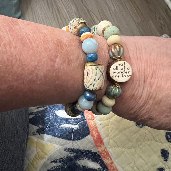 Women’s Rustic Nature Bracelet| Birch Tree Stretch Bracelet| Boho ...
