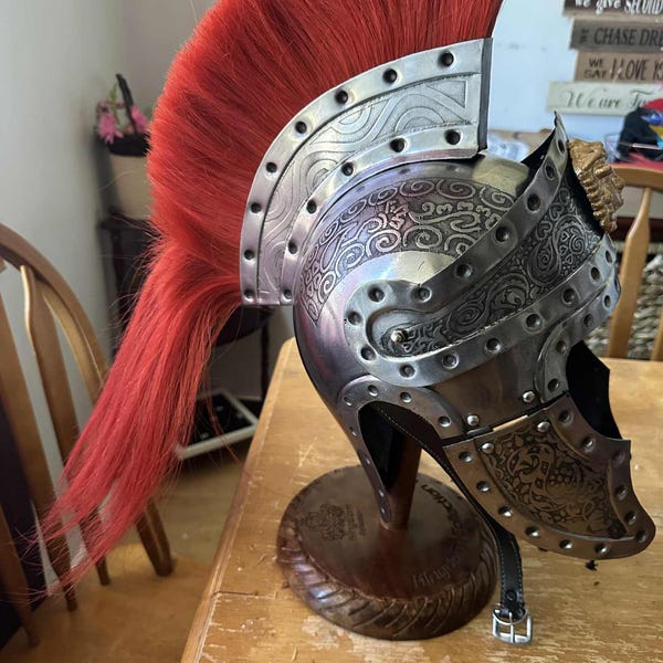Medieval Templar Fantasy Warrior Helmet Great Templar Horn Helmet ...